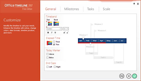 Customize Office Timeline