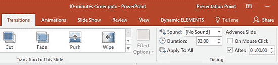 Add transition timings
