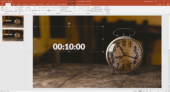 Add the timer value
