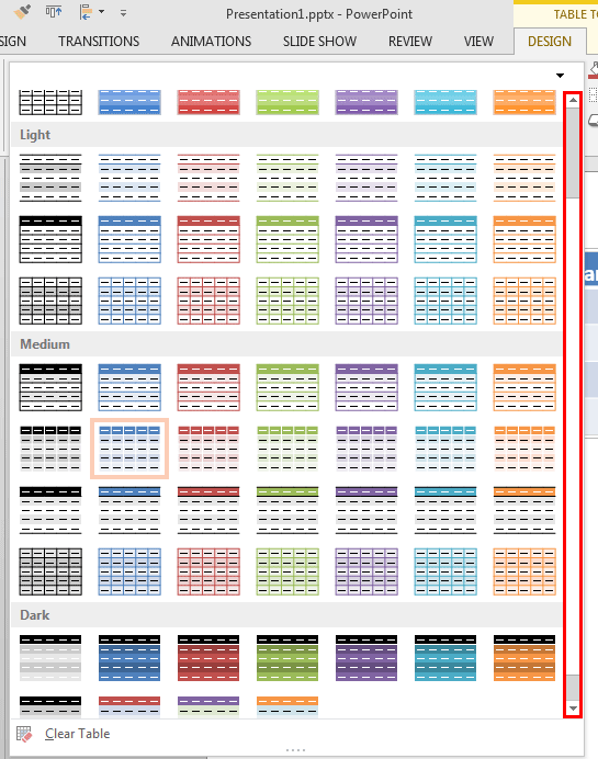 Learn PowerPoint 2013 for Windows: Table Styles