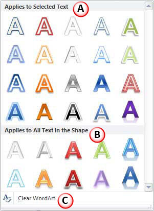 Learn PowerPoint 2010 for Windows: WordArt Styles