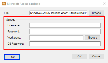 Add credentials and test your connection